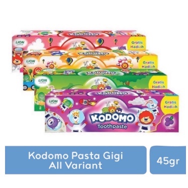 Jual TOOTHPASTE KODOMO GEL ANAK 45gr PASTA GIGI KIDS VARIAN MIX BERRIES MELON GRAPE ORANGE JUICY ...
