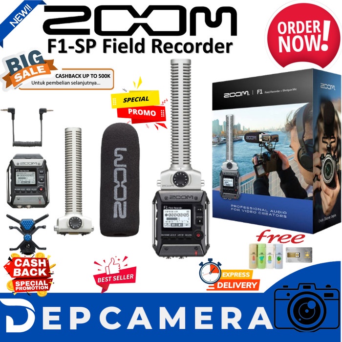 Jual zoom f1-sp field recorder and shotgun microphone zoom f1 sp ...