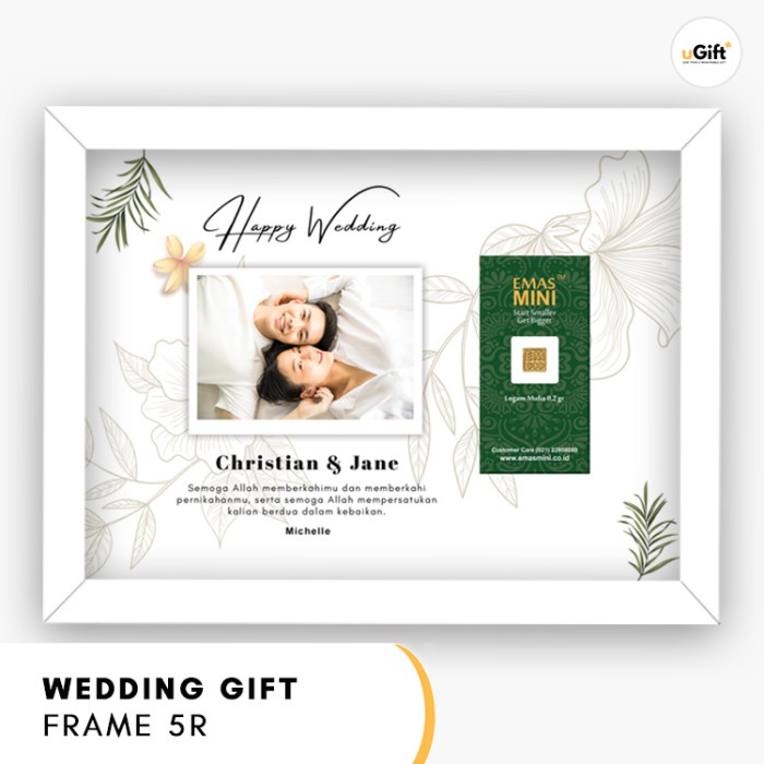 Jual Kado Pernikahan Wedding Gift Frame 5R / Kado Unik / Hampers Emas ...