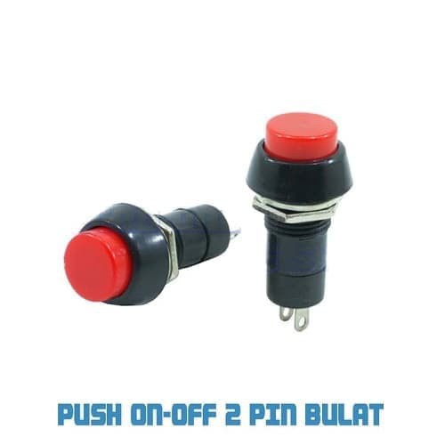 Jual Saklar Push On bulat Merah Tombol Switch Push Button ON bulat ...