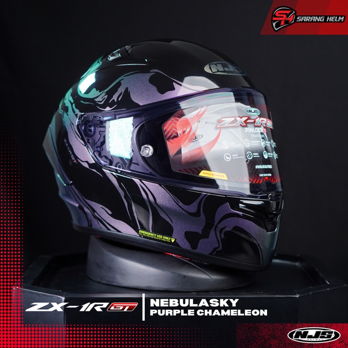 Jual NJS ZX-1R GT Nebulasky Purple Chameleon (FREE SPOILER GT ) - Helm Full Face | ZR GT | GT ...