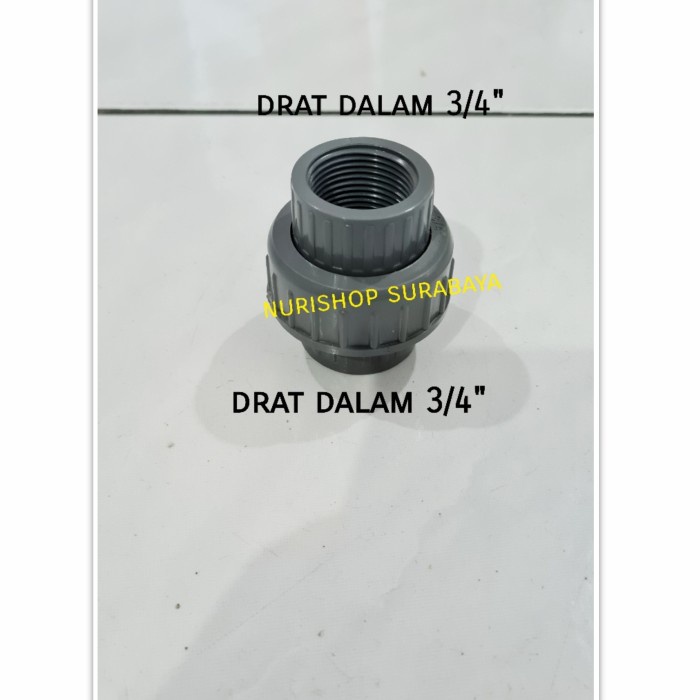 Jual Watermur drat dalam 3/4 / Water Mur/ union PVC drat dalam 3/4" maspion | Shopee Indonesia
