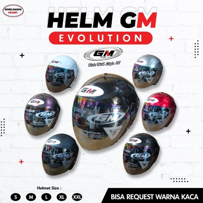 Jual helm GM evolution original (ongkir1kg) | Shopee Indonesia