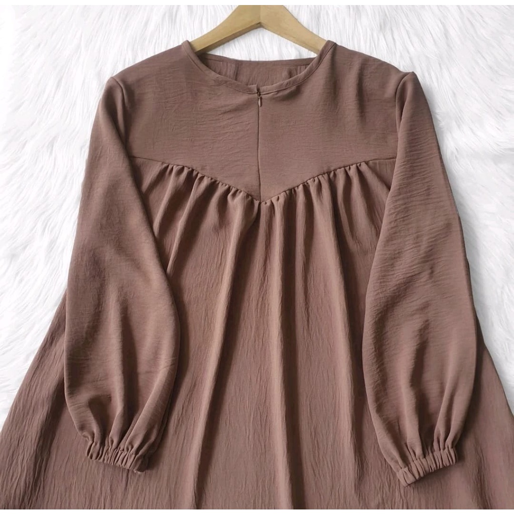 Jual Gamis Muslim Model Baru Bahan Crinkle Airflow // Gamis Wanita ...