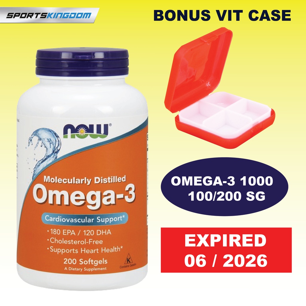 Jual Vitamin Omega 3 1000mg 180 EPA 120 DHA 100 200 Softgel Now foods ...