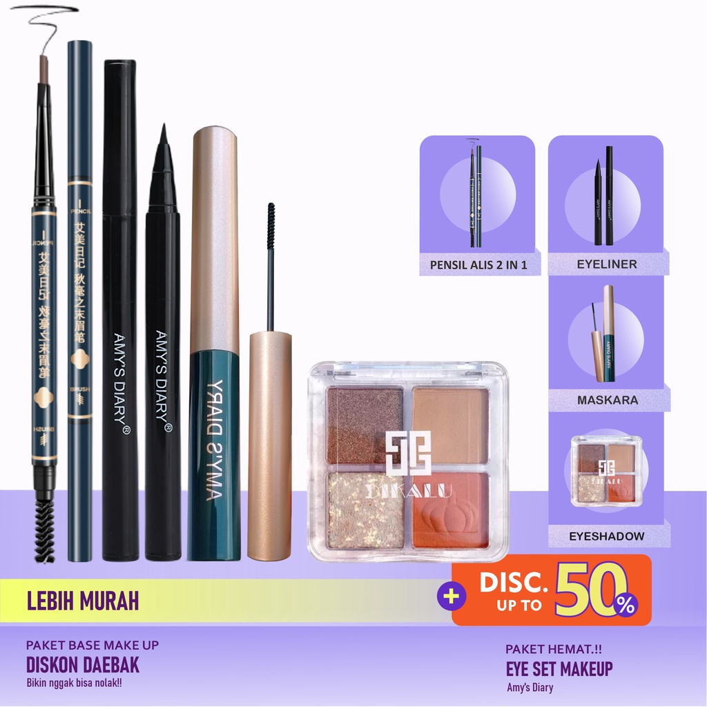 Jual [PAKET HEMAT] Eye Makeup Set 4 In 1 Eyeshadow Eyebrow Eyeliner ...