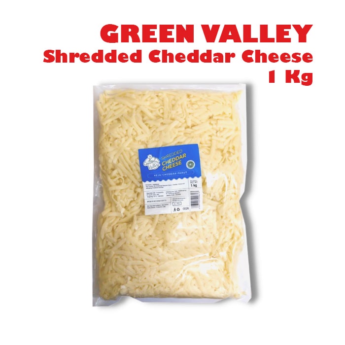 Jual GREEN VALLEY Shredded Cheddar Cheese Keju Parut Cheddar 1 Kg ...