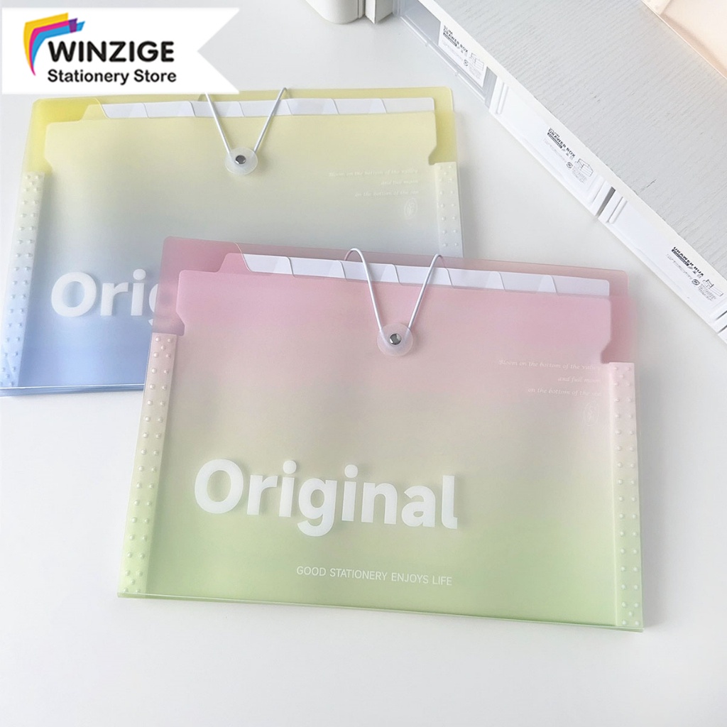Jual Winzige A4 Tas File 8 Sekat Aesthetic Indeks Bahan Cute Document ...