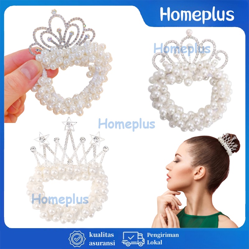 Jual HomePlus Ikat Rambut Anak Perempuan Model Mahkota Mutiara Karet ...