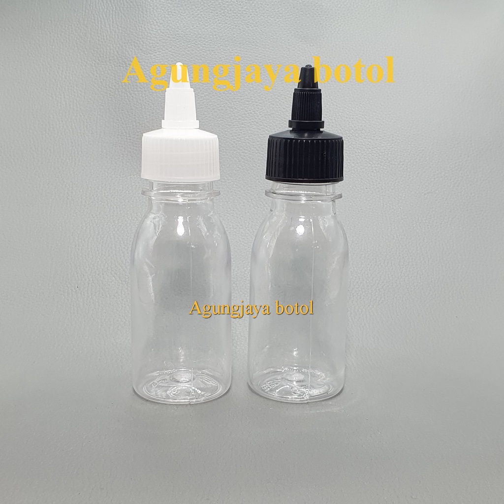 Jual Botol 85 ml Bulat Natural Tutup Kerucut / Botol Plastik / Botol ...