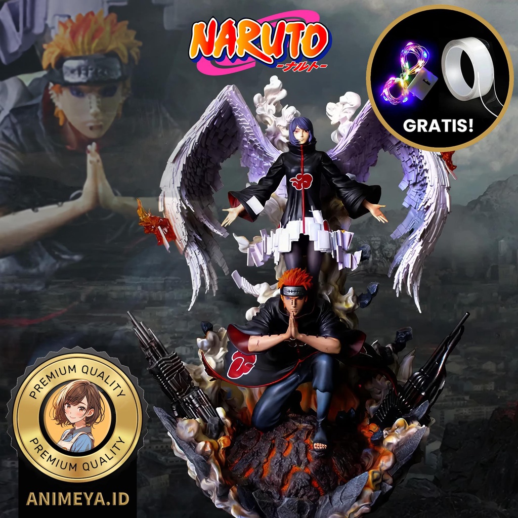Jual Action Figure Statue One Piece Akatsuki Konan & Pain Nagato Cw x ...