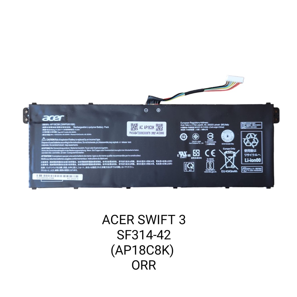 Jual Original Battery Baterai Laptop Acer Swift 3 SF314-42 (AP18C8K ...
