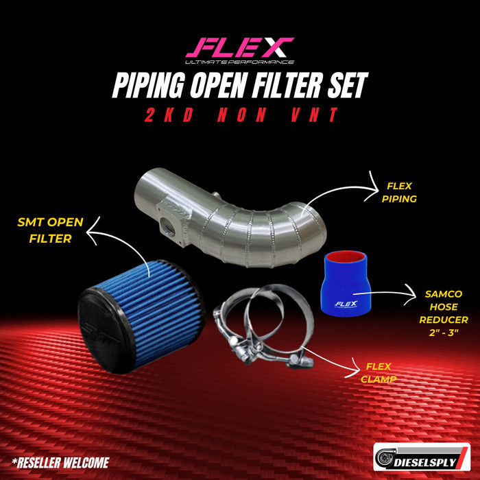 Jual Flex Piping Open Filter Set 2KD non VNT Innova/Fortuner/Hilux PNP ...