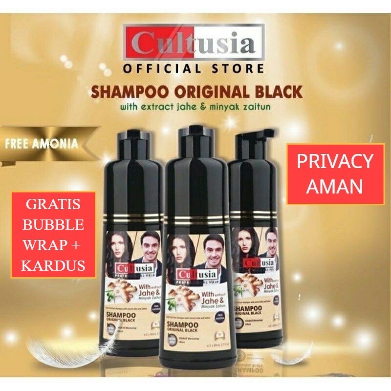 Jual Shampoo Shampo Penghitam Penghilang Uban Rambut Beruban Cultusia ...