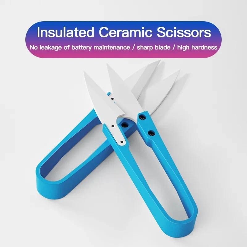 Jual Insulated ceramic scissors mobile phone repair battery cable cut ...