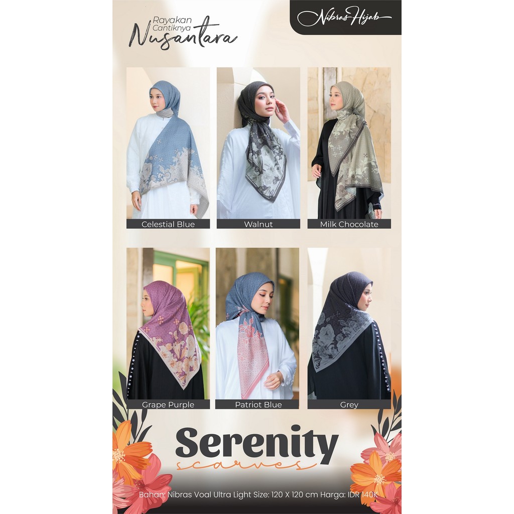 Jual Serenity Scarves Hijab Syar'i Segi Empat Ukuran Besar by Nibras ...