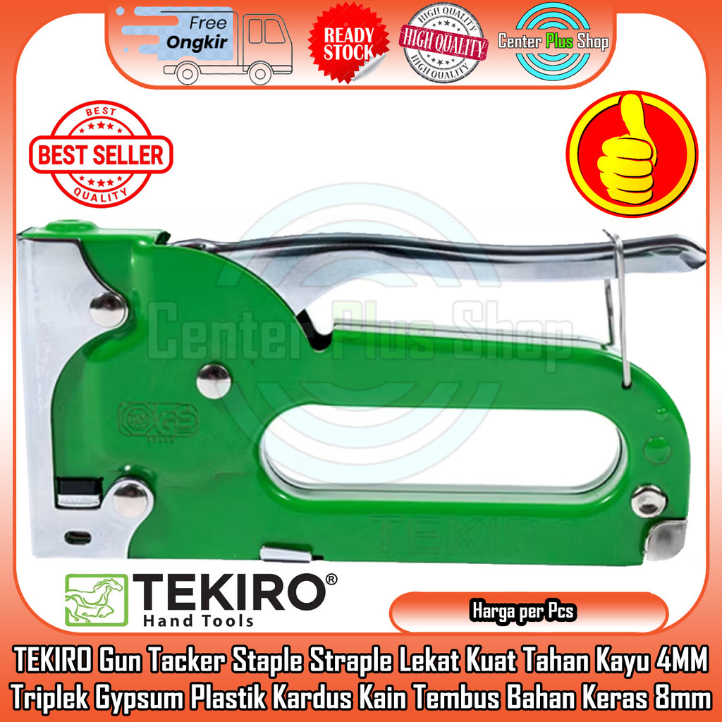 Jual TEKIRO Staples Pengikat Perekat Karton Kardus Kayu Triplek Seng ...