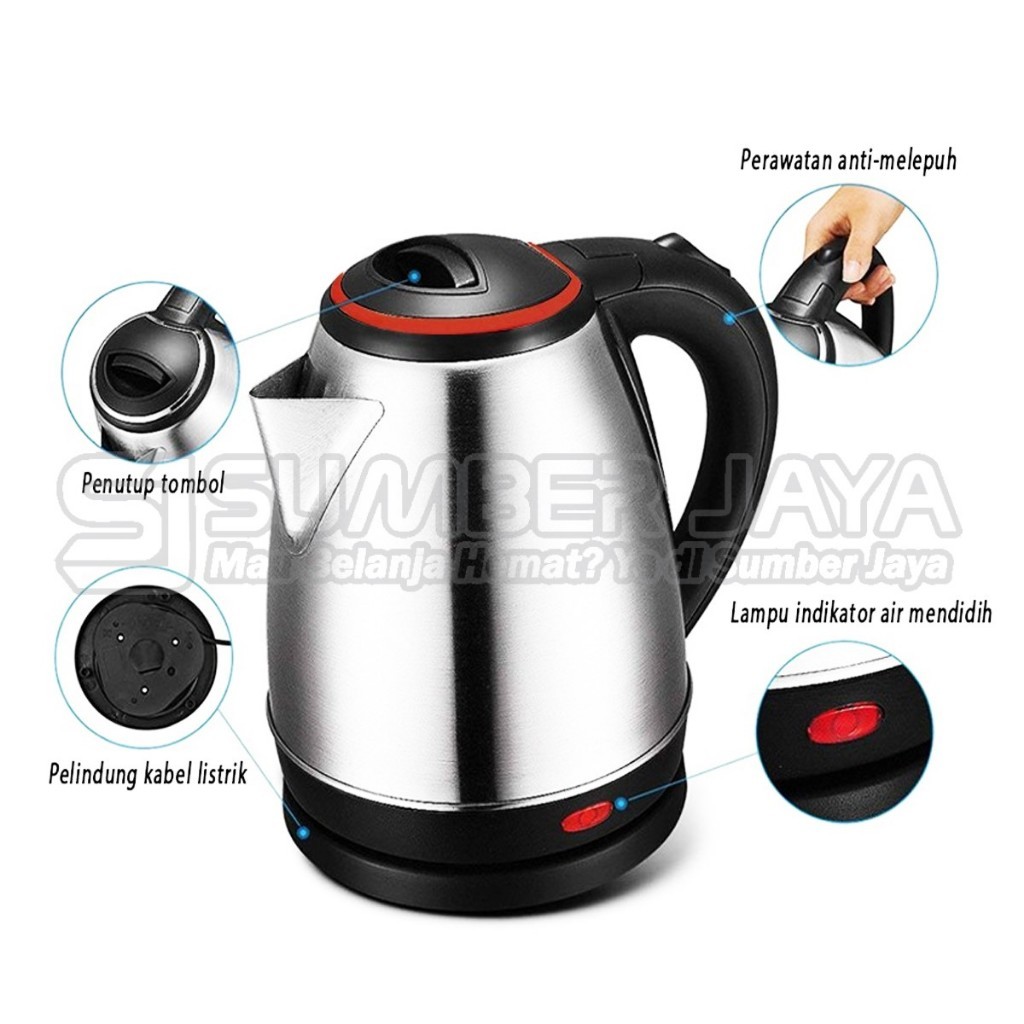 Jual Alat Pemanas Listrik Teko Listrik 2 Liter Kettle Pemanas Air ...
