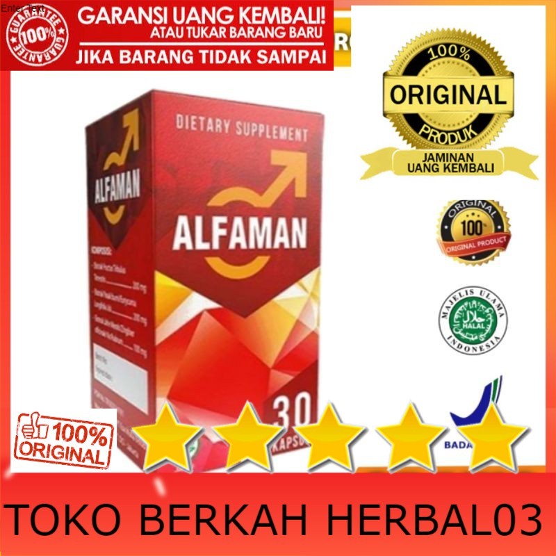 Jual 100% ASLI Alfaman Original 100% Asli Resmi BPOM Suplemen Pria ...