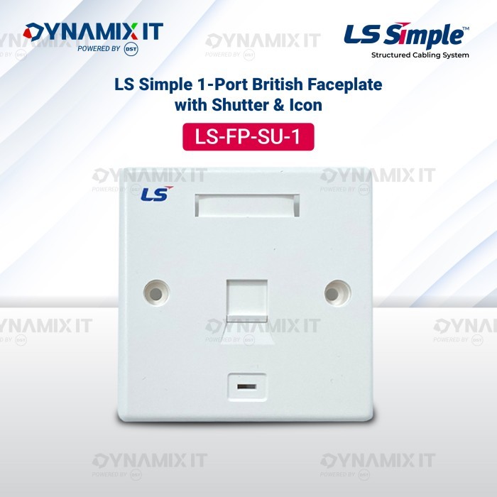 Jual LS Simple FacePlate Kit Single Port - 1-Port British Style Wall ...