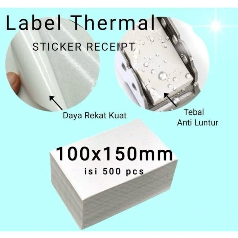 Jual [COD] BN LABEL THERMAL 100x150 (500 pcs) - Kertas Stiker A6 isi 500 lembar Barcode A6 100 x ...