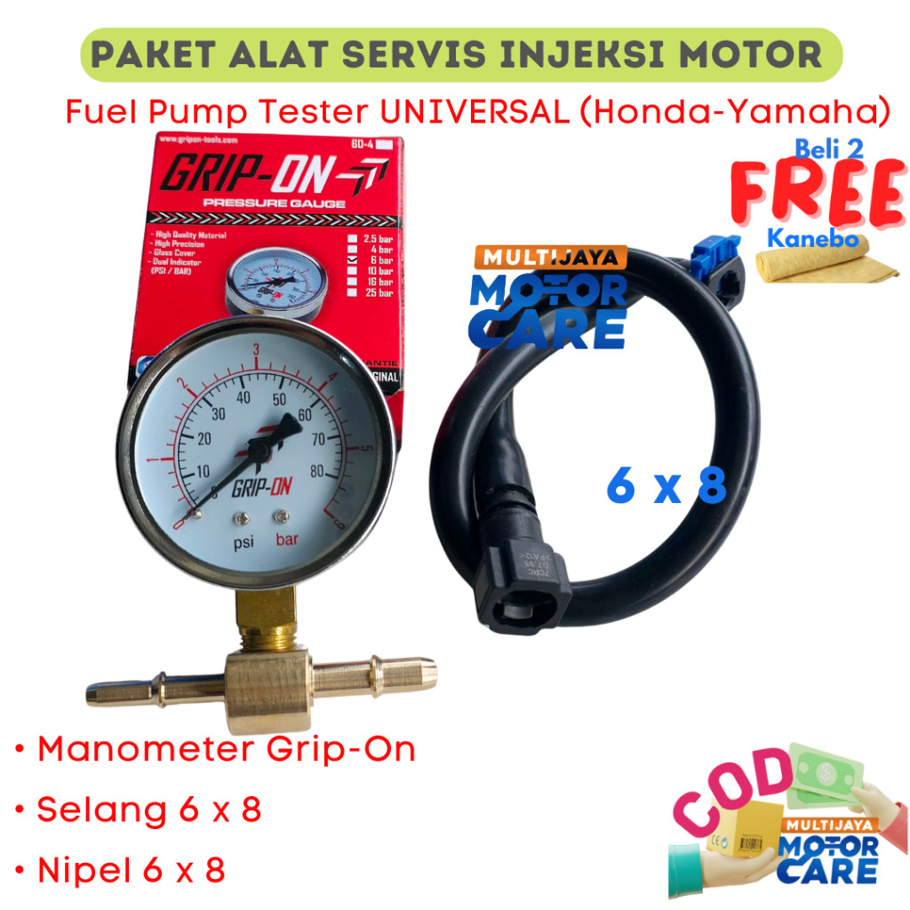 Jual Fuel Pump Tester GRIP-ON Alat Cek Ukur Tekanan Bahan Bakar Motor ...