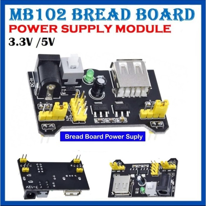 Jual SS3 MB102 Breadboard Power Supply Module 3.3V 5V Modul PSU Project ...