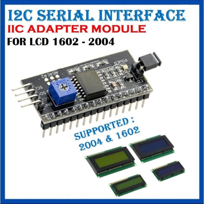 Jual SS3 I2C SERIAL INTERFACE BOARD ADAPTER FOR LCD CHARACTER 1602 2004 ...