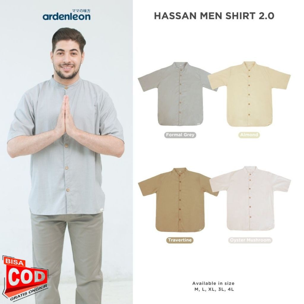 Jual ARDENLEON Atasan Pria Raya Hassan Men Shirt | Shopee Indonesia