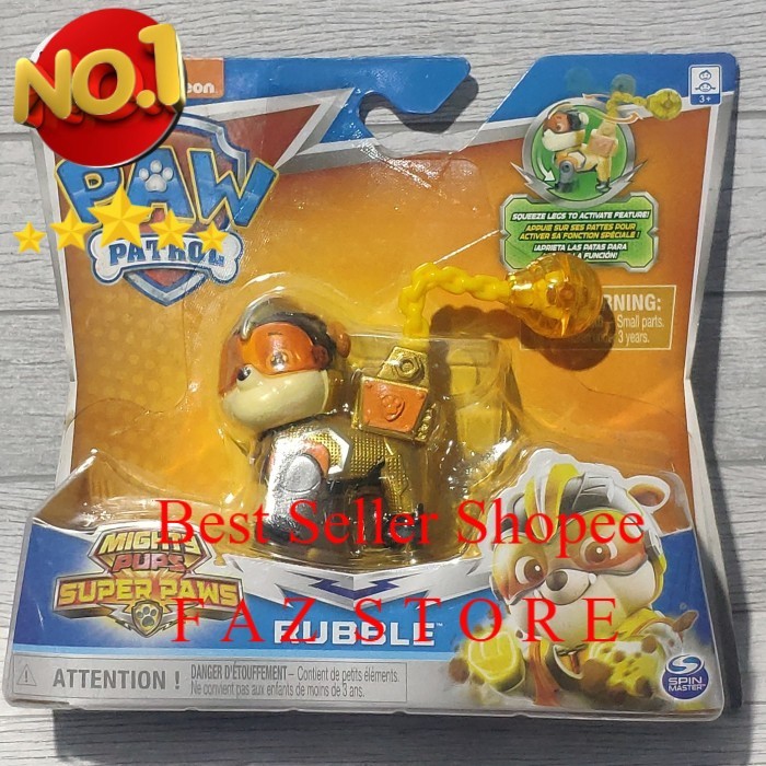 Jual Spin Master Paw Patrol Rubble Mighty Pups Super Paws Toy FAZ Store ...