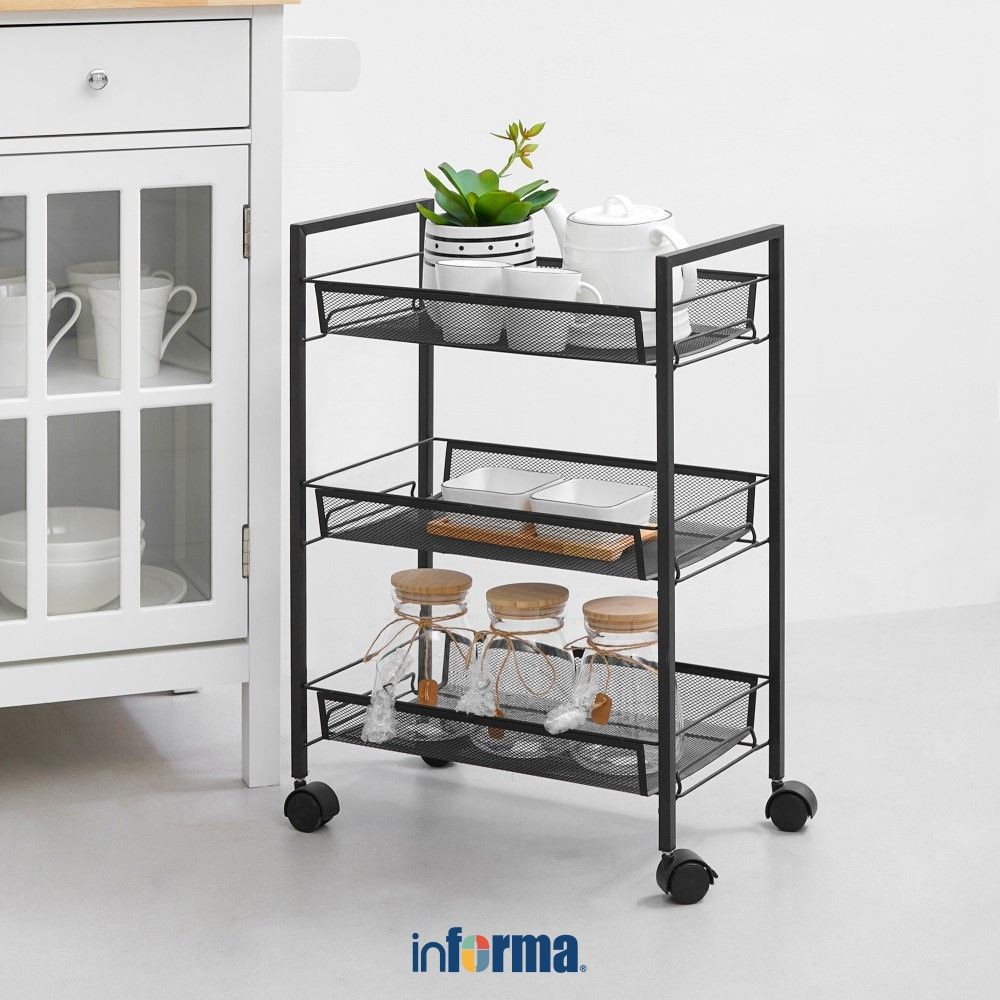 Jual Informa Troli Dapur 3 Tingkat 45X26X63 cm - Hitam Tempat ...