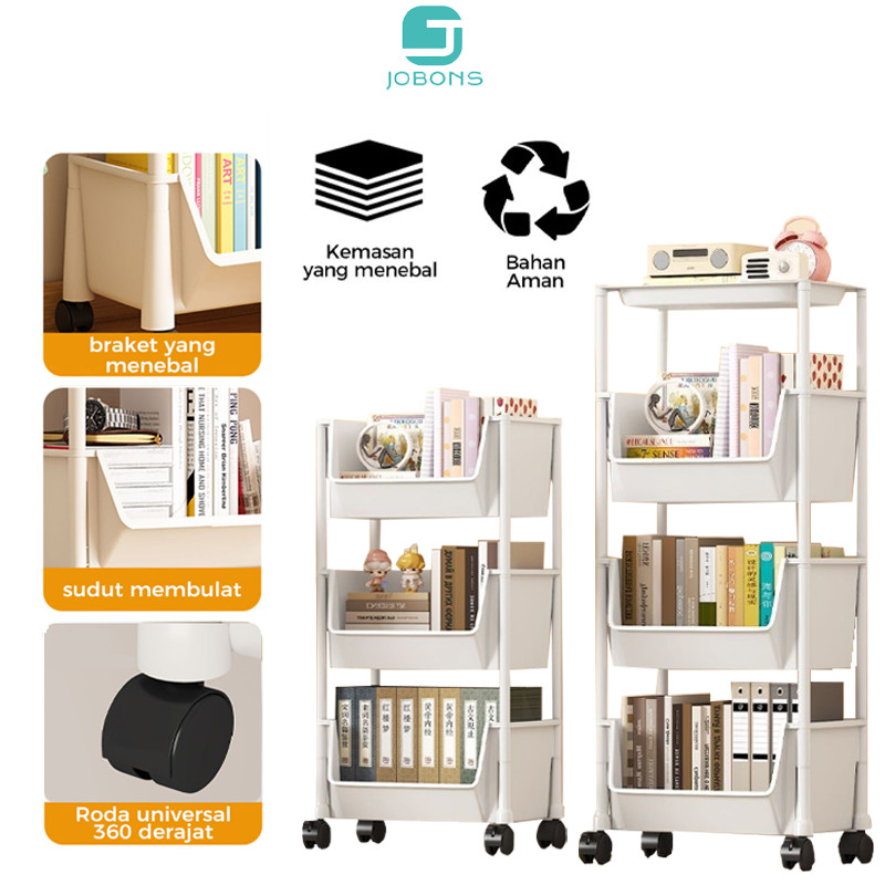 Jual Rak Buku Serbaguna Ada Roda / Rak Susun / Rak Buku / Rak Portable ...