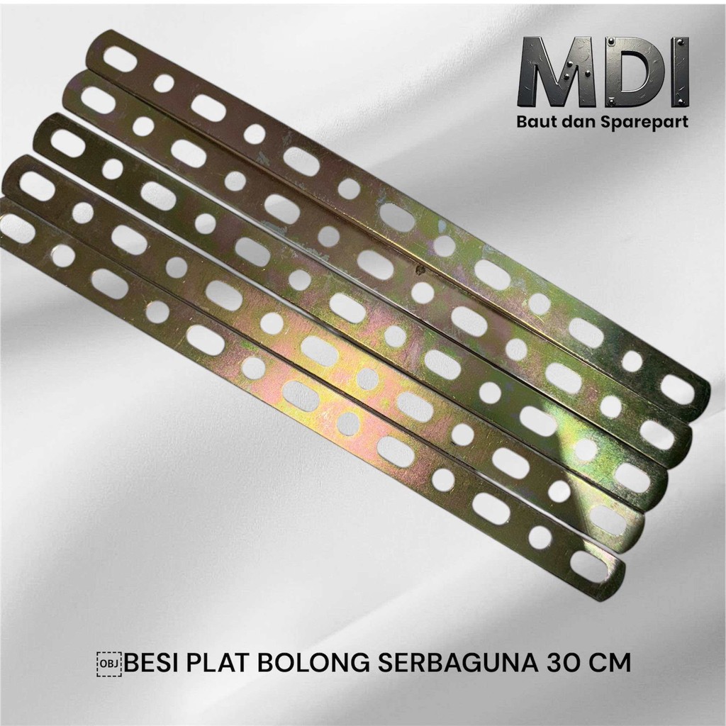 Jual (10 pcs) BESI PLAT BOLONG SERBAGUNA 30 cm | Shopee Indonesia