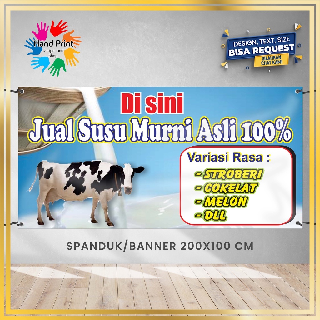Jual SPANDUK / BANNER Susu Murni Varian Rasa Minuman Segar Ukuran ...