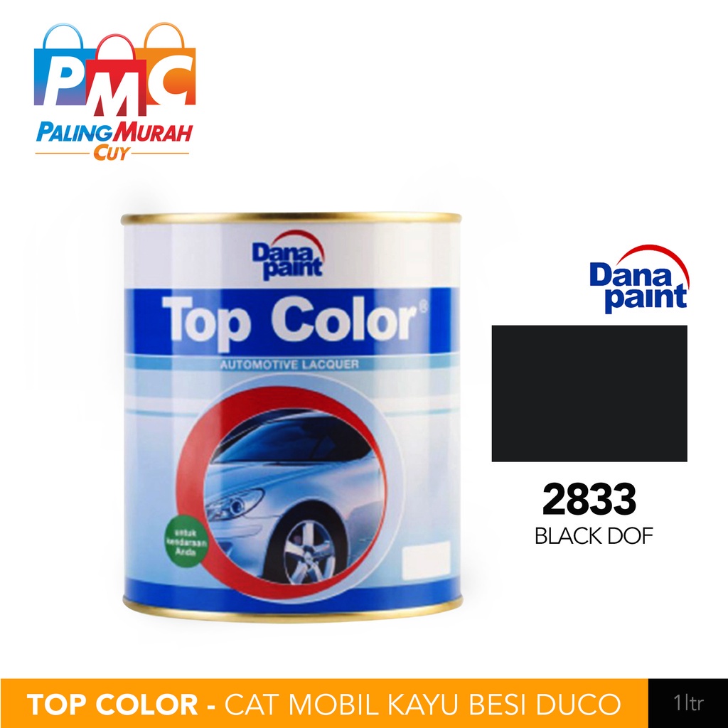 Jual TOP COLOR 2833 Black Doff - Cat Mobil Kayu Besi Duco - ECER ...