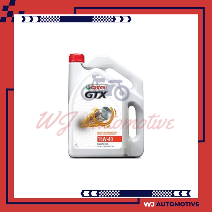 Jual Castrol GTX 15W40 4 Liter Oli Mobil Mesin Bensin GT X 15W 40 ...