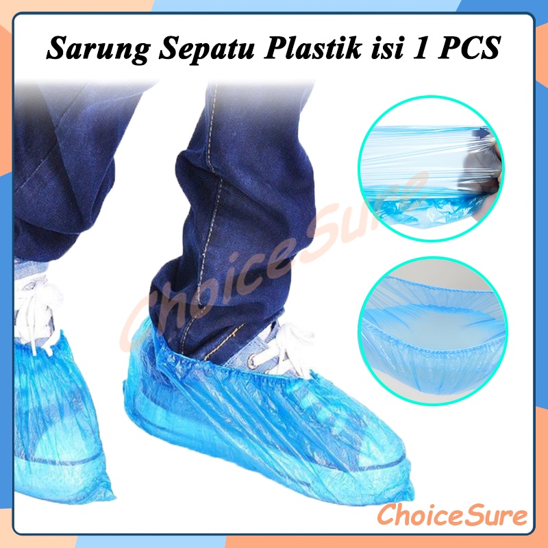 Jual Sarung Sepatu Plastik isi 1 PCS / Shoes Cover APD / Shoes Cover ...
