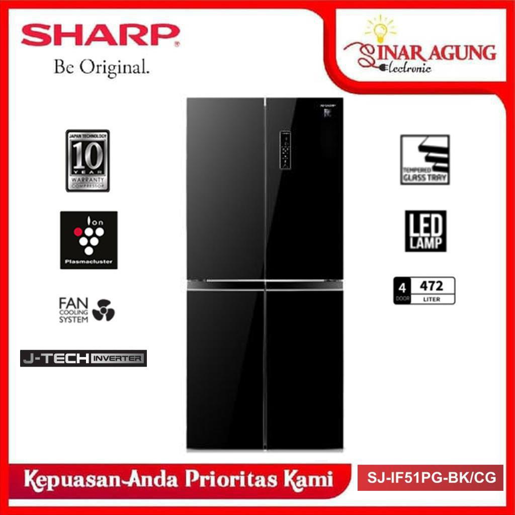 Jual [COD] KULKAS / LEMARI ES SHARP SJIF51PGBK / SJIF-51PGBK (INVERTER ...