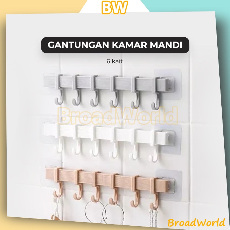 Jual Gantungan Kamar Mandi 6 in 1 / Gantungan Baju Pakaian Dapur Kamar ...