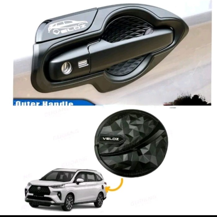 Jual Paket handle+ outer+tank cover hitam doff Veloz 2022 - 2023. | Shopee Indonesia