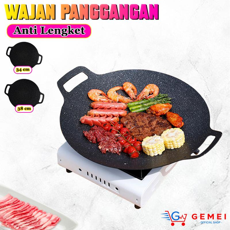 Jual (Gemei) Wajan Panggangan BBQ Grill Pan Korean Wajan Bulat Anti ...