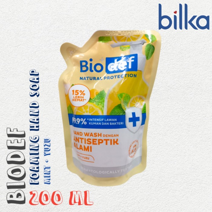 Jual BIODEF Hand Wash Mint+Yuzu 200ml | Shopee Indonesia