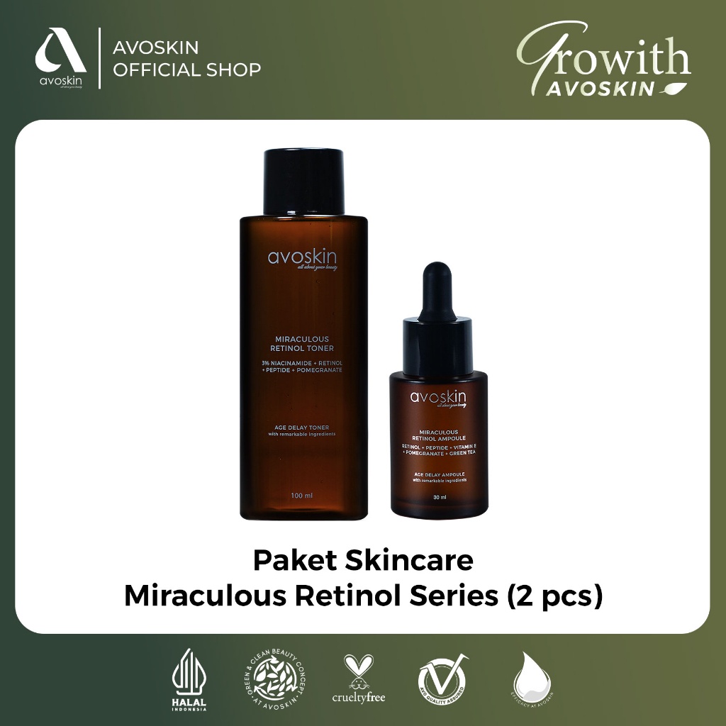 Jual Paket Skincare-Avoskin Miraculous Retinol Series | Shopee Indonesia