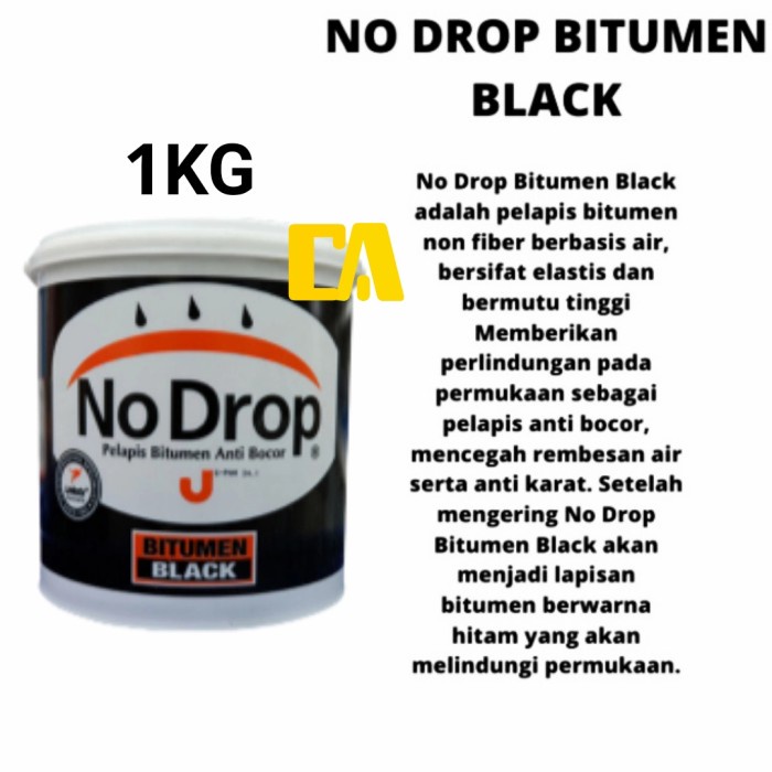 Jual NO DROP BITUMEN 4KG | CAIRAN BITUMEN NO DROP GALON | Shopee Indonesia
