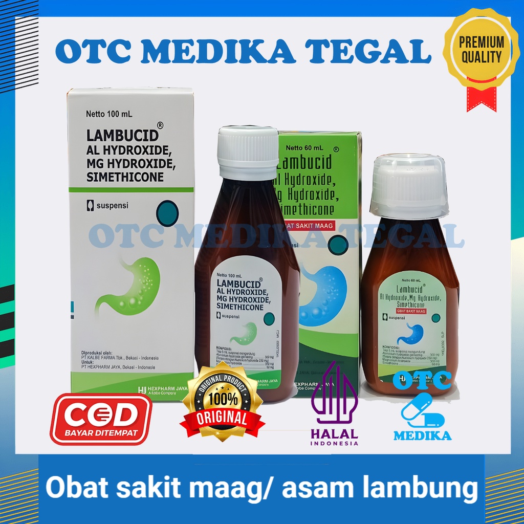 Jual Lambucid sirup obat sakit maag / asam lambung, kembung dan mual ...