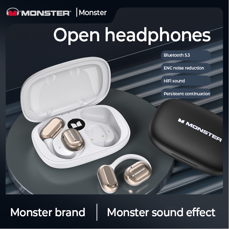 Jual Monster AC100 Bone Conduction Earphone Bluetooth Nirkabel TWS Air ...