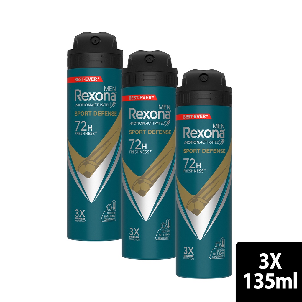 Jual Rexona Men Antiperspirant DEODORANT SPRAY Sport Defense 135ml ...