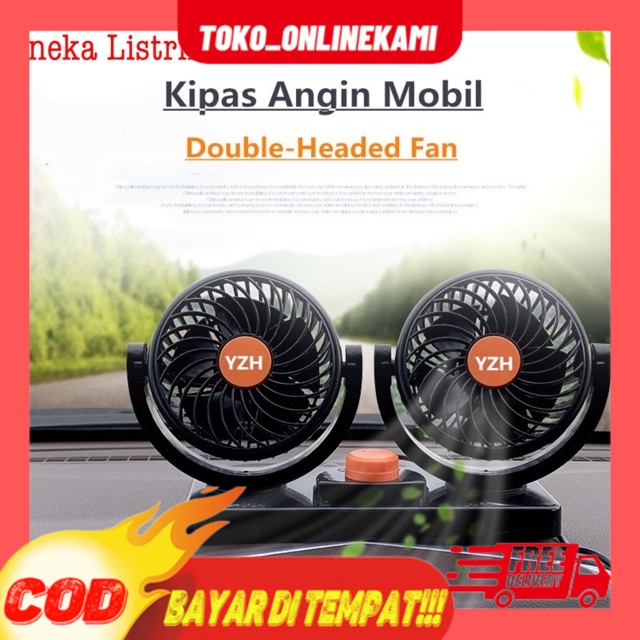 Jual KIPAS ANGIN MOBIL VANSTAR/ CAR COOLING DOUBLE FAN/KIPAS ANGIN ...