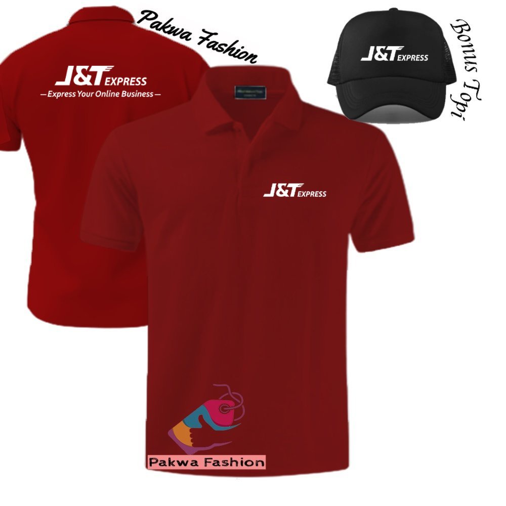 Jual Bonus Topi kaos Poloshirt JNT-Express Premium Distro Baju Seragam ...