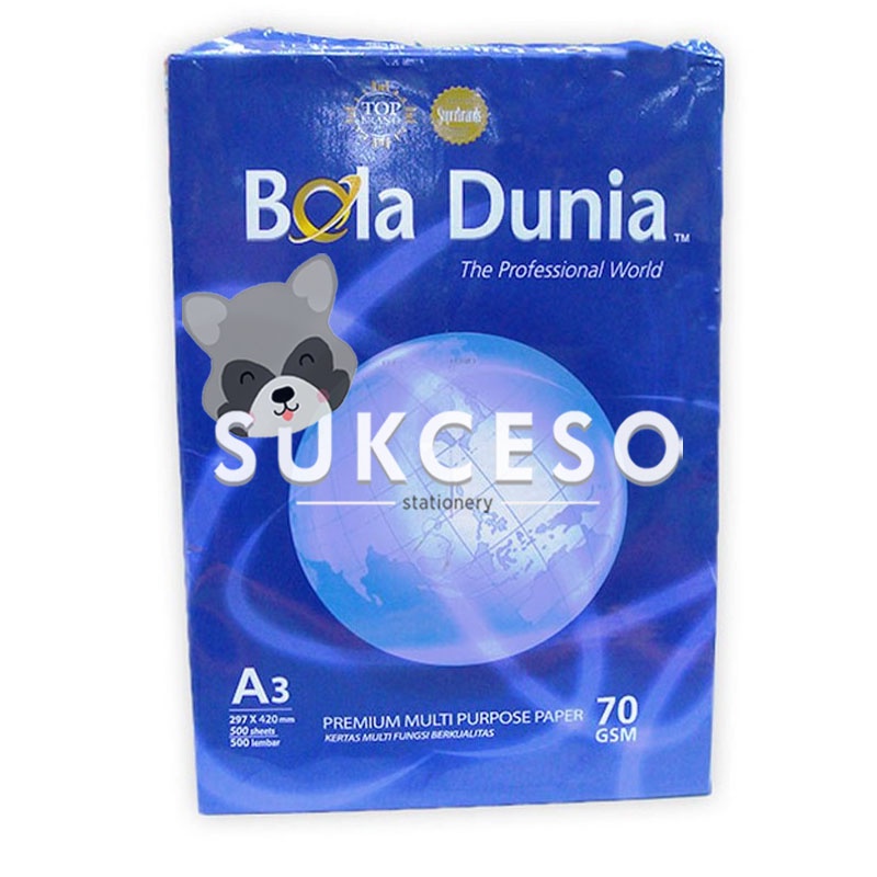 Jual Bola Dunia A3 70gr Kertas HVS Print/Fotocopy | Shopee Indonesia
